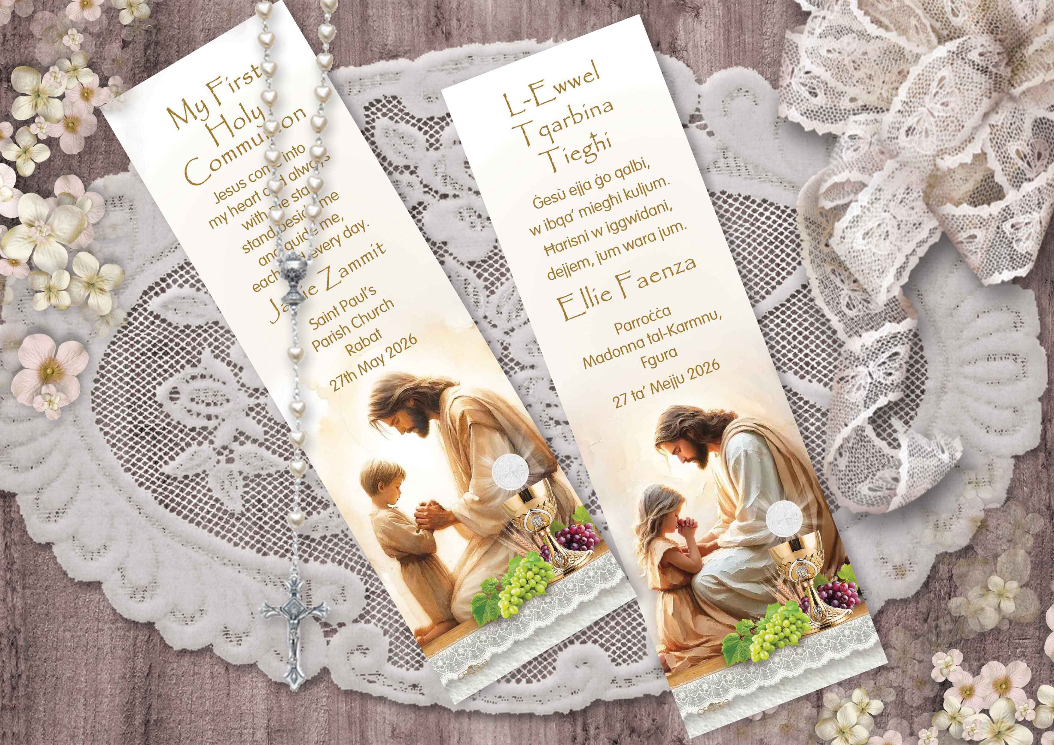 Holy Communion Bookmark (Design 23) – Create Designs Malta
